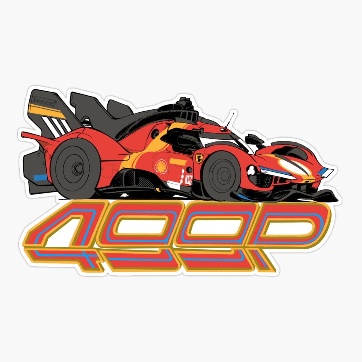 Onim Le Mans Hypercar Italian Race Car 2023 Sticker, Phone Decal Water ...