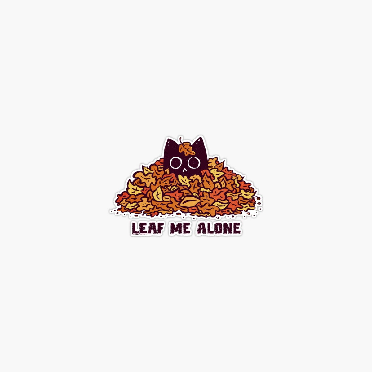 Onim Leaf Me Alone Sticker, Phone Decal Water Bottle Stickers Car ...