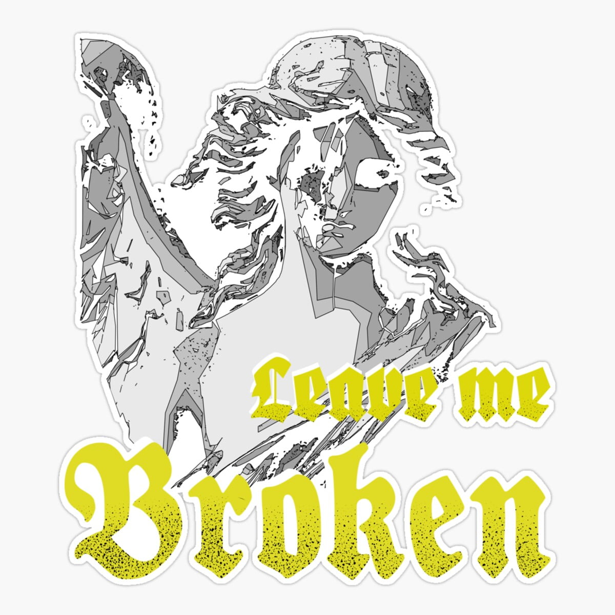 Onim Leave Me Broken Sticker, Phone Decal Water Bottle Stickers Car ...