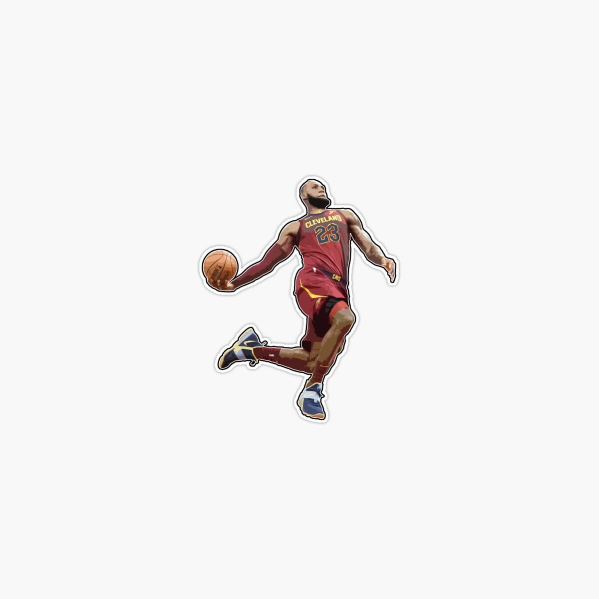 Onim Lebron James Sticker, Phone Decal Water Bottle Stickers Car Decals ...
