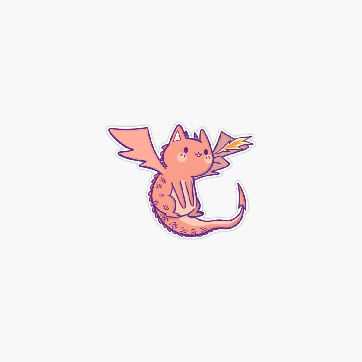 Onim Legendary Cat Dragon Sticker, Phone Decal Water Bottle Stickers ...