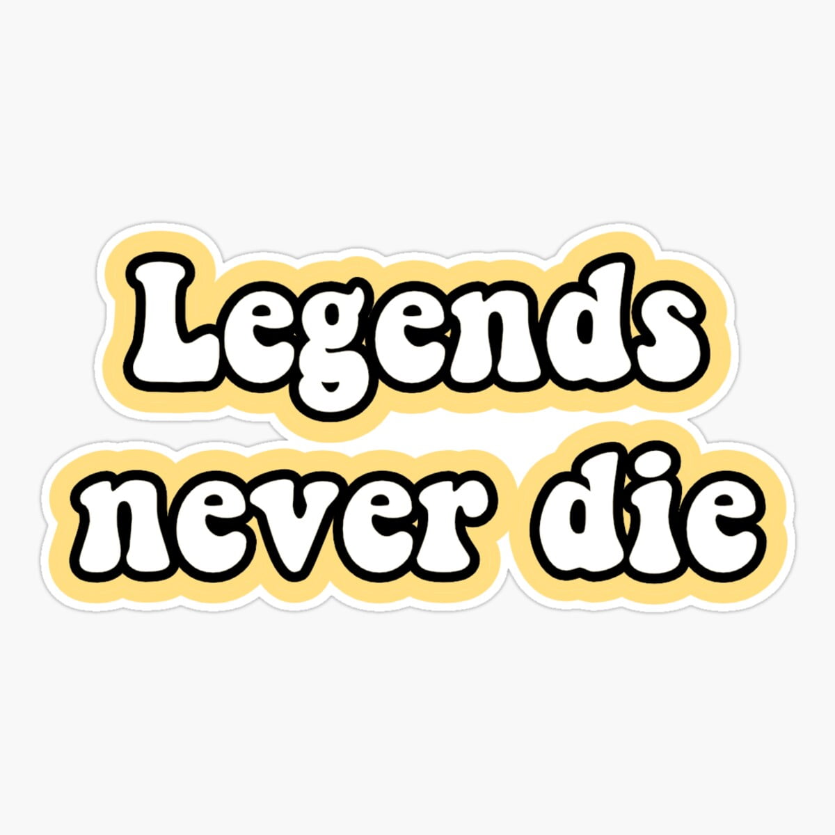 Onim Legends Never Die Sticker, Phone Decal Water Bottle Stickers Car ...