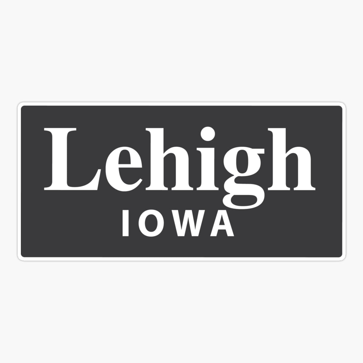 Onim Lehigh, Iowa Sticker, Phone Decal Water Bottle Stickers Car Decals ...