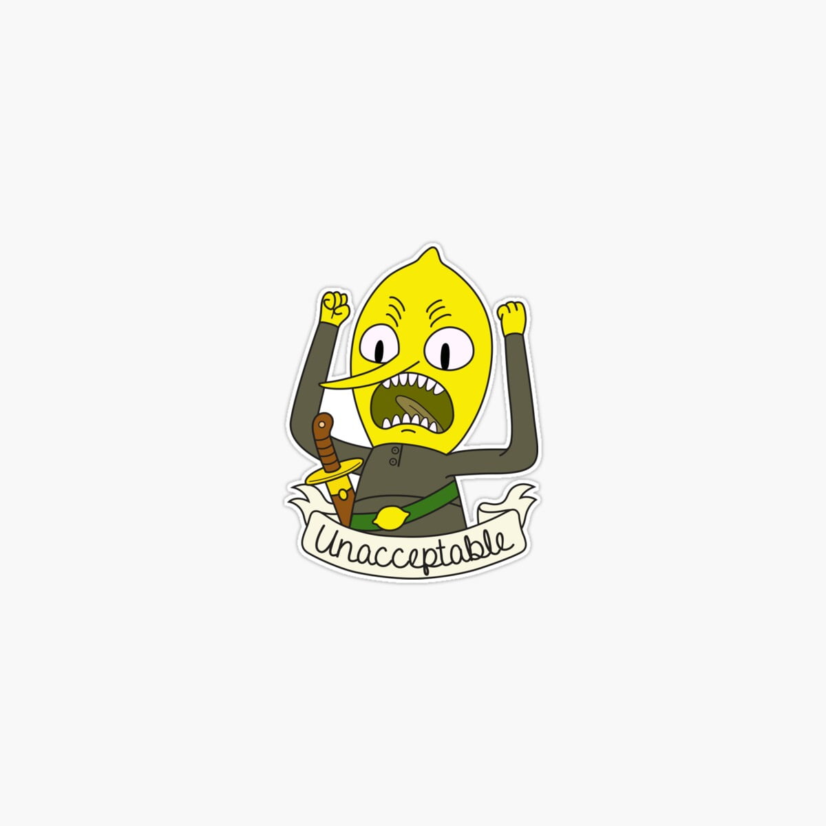 Onim Lemongrab Sticker, Phone Decal Water Bottle Stickers Car Decals ...