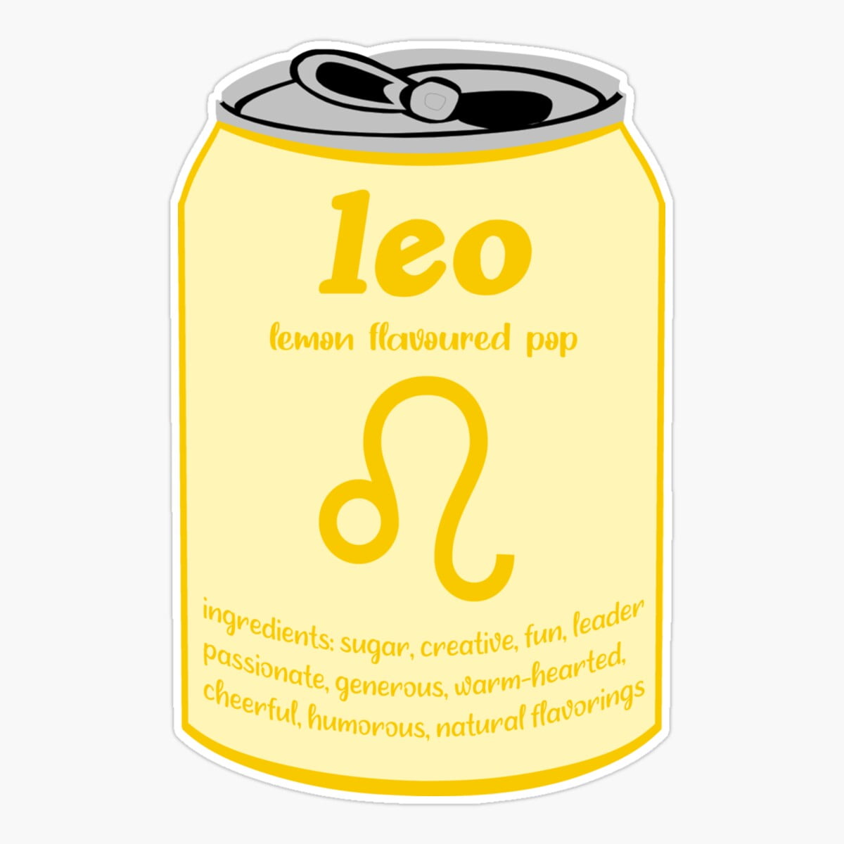 Onim Leo Zodiac Sign Trendy Vsco Sticker Sticker, Phone Decal Water ...