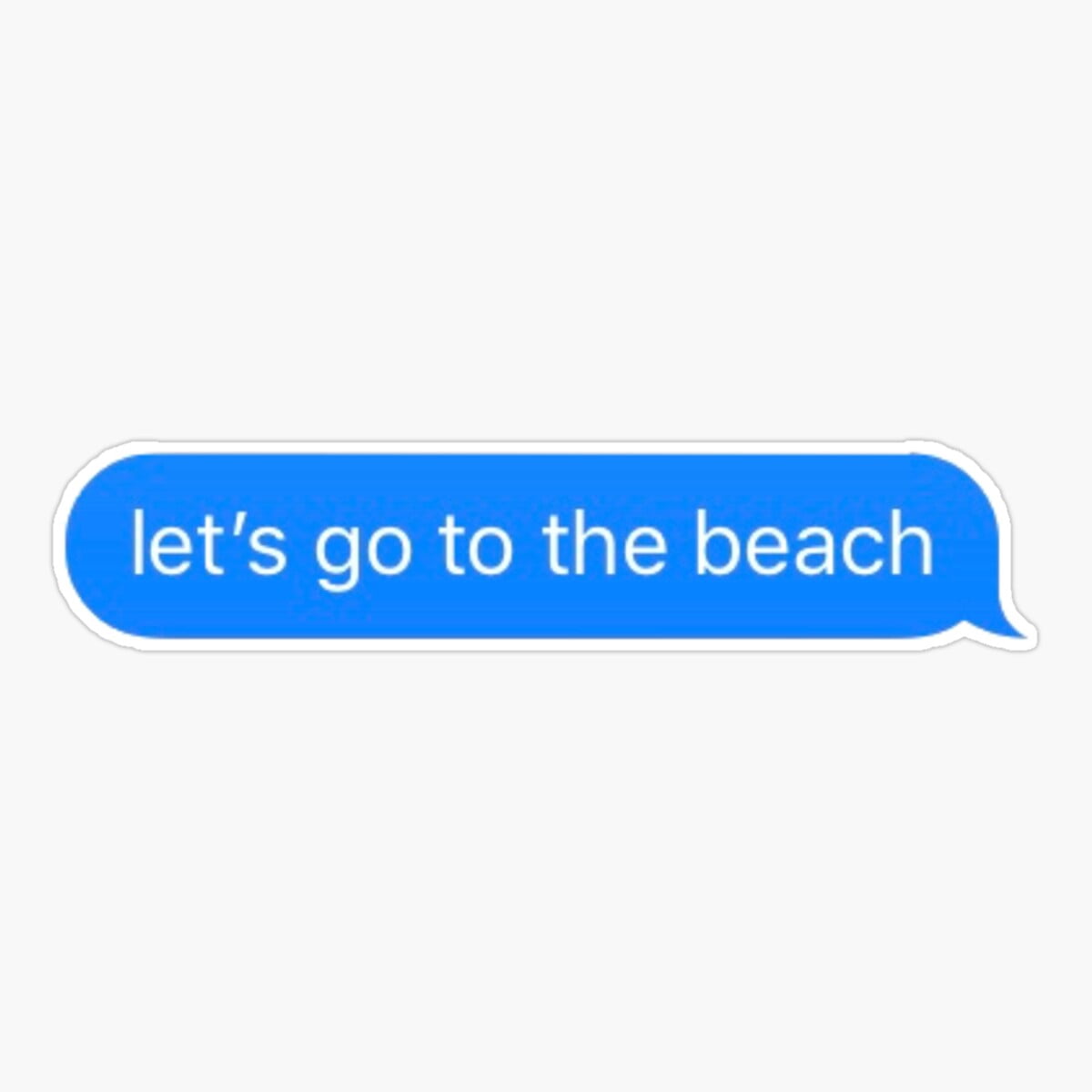 Onim Let’S Go To The Beach Text Sticker, Phone Decal Water Bottle ...