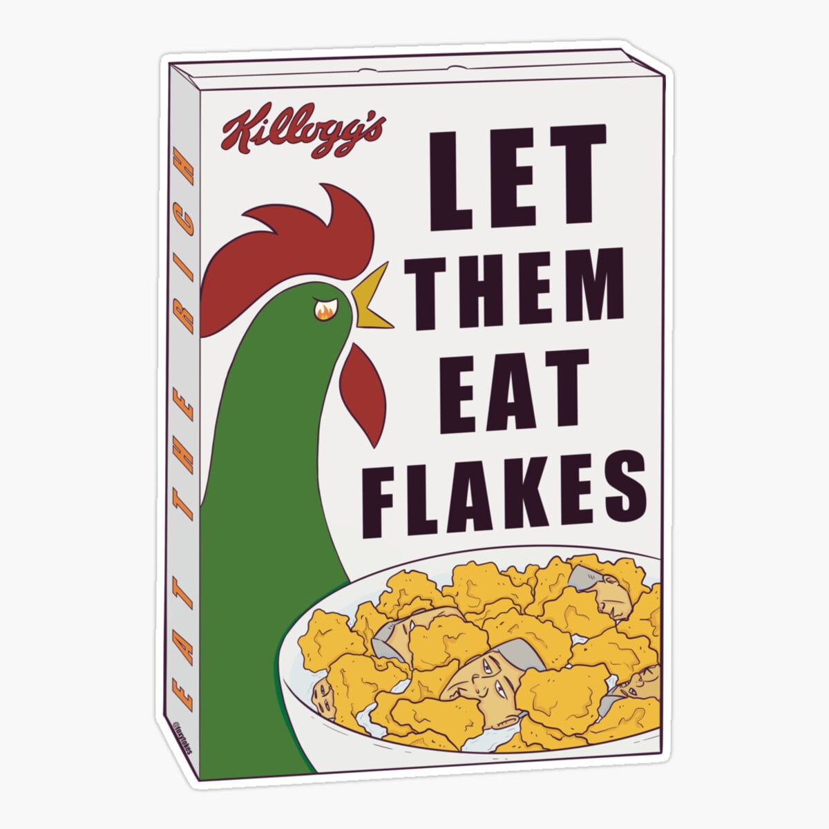 Onim Let Them Eat Flakes Sticker, Phone Decal Water Bottle Stickers Car ...