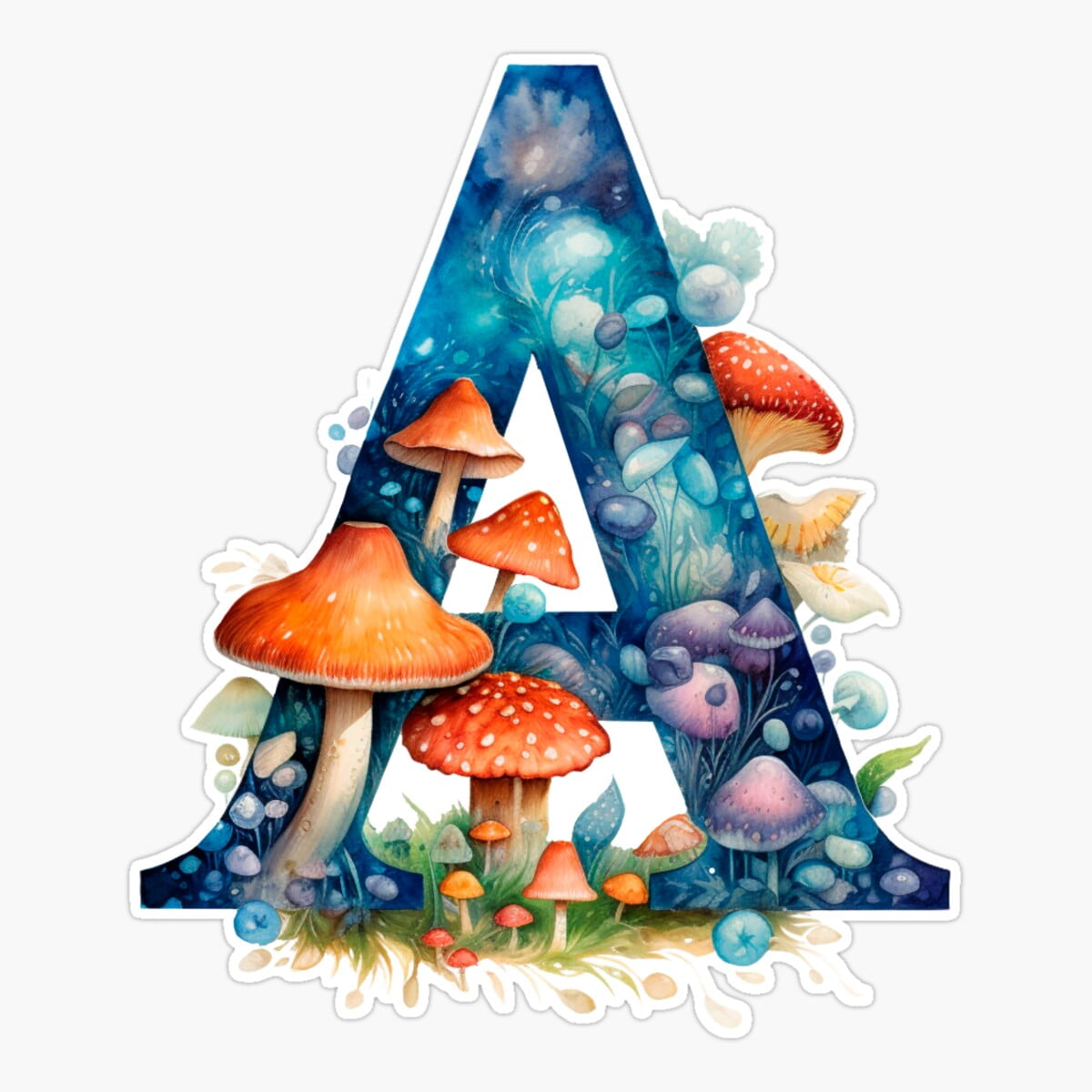 Onim Letter A Orange Mushrooms Alphabet Personal Name Goblin Fairytale ...