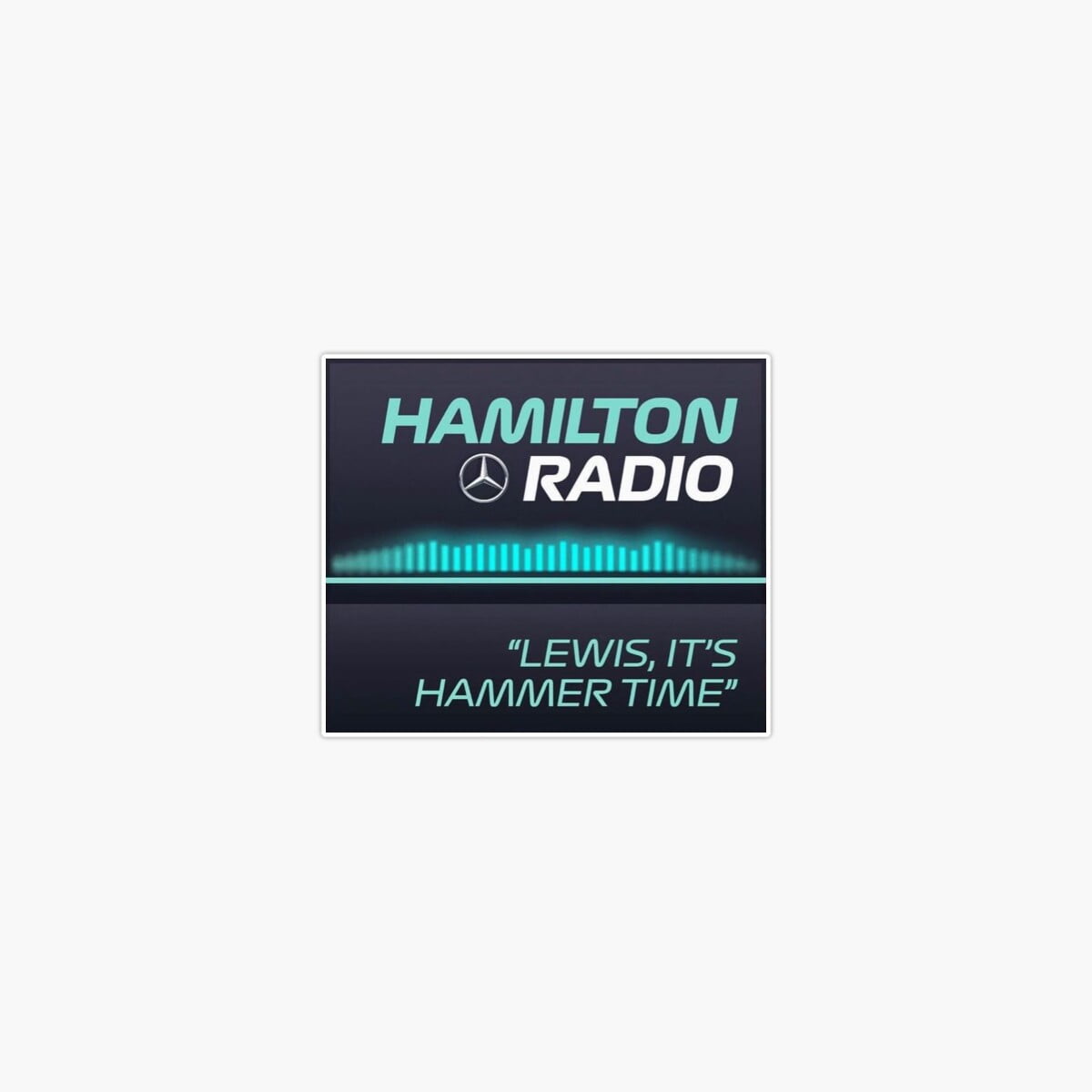 Onim Lewis Hamilton Radio Gp F1 Sticker, Phone Decal Water Bottle ...