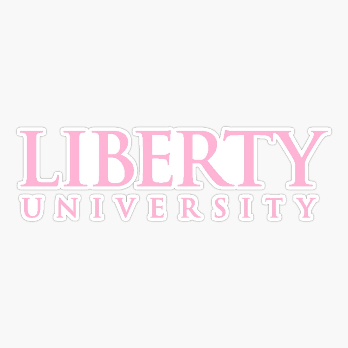 Onim Liberty University Pink Logo Sticker Sticker, Phone Decal Water ...
