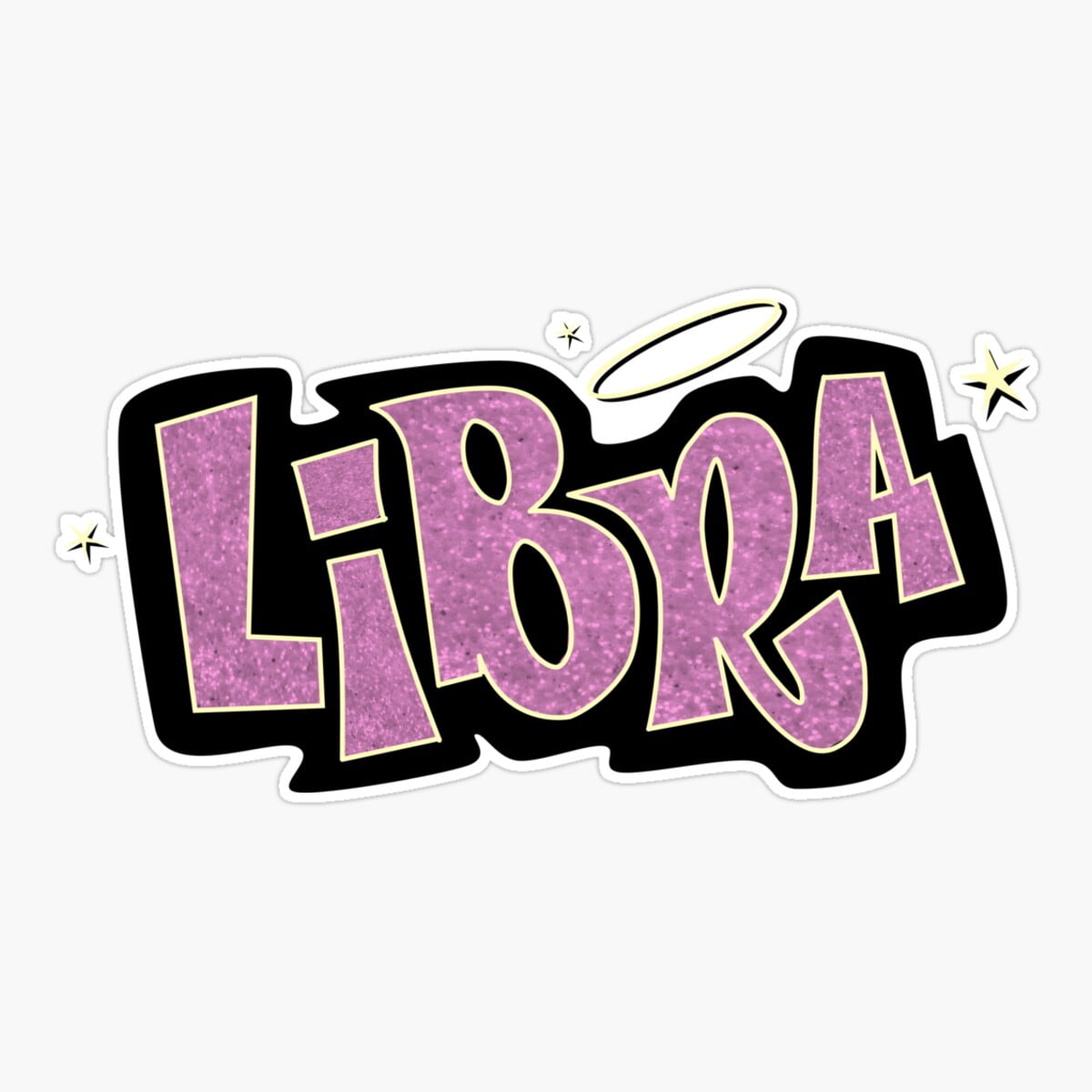 Onim Libra Bratz Style - Iconic Pink Glitter Font Logo Cute Y2K ...