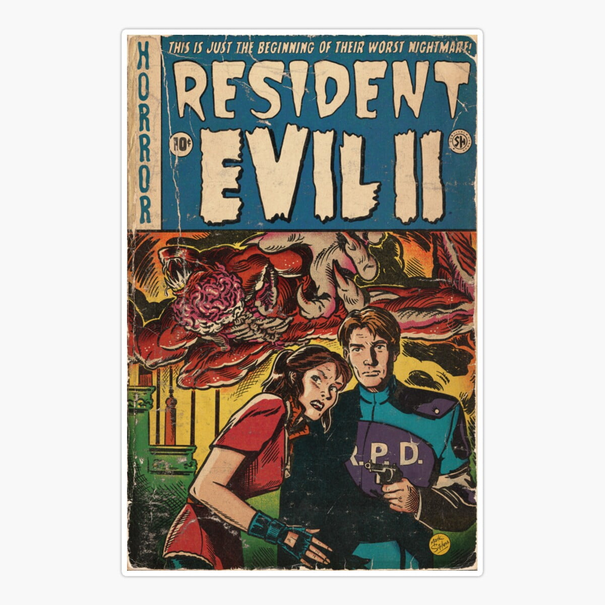 Onim Licker Comic Book Cover Fan Art Sticker, Phone Decal Water Bottle ...