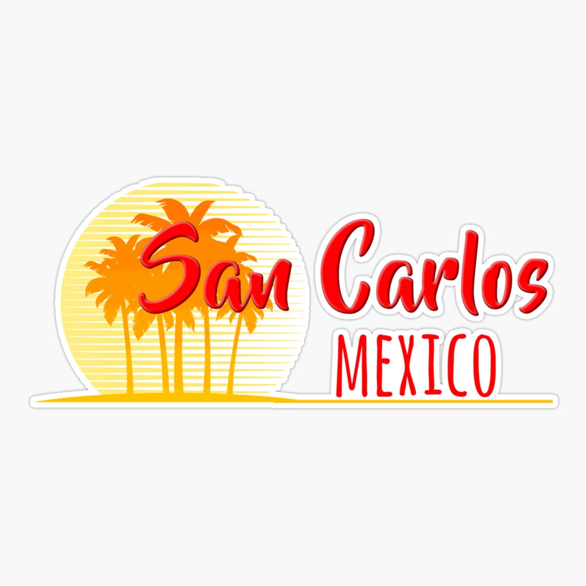 Onim Life'S A Beach: San Carlos, Mexico Sticker, Phone Decal Water ...