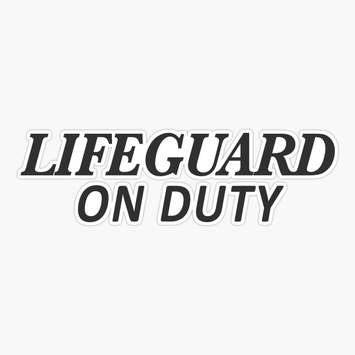 Onim Lifeguard On Duty Print Sticker, Phone Decal Water Bottle Stickers ...