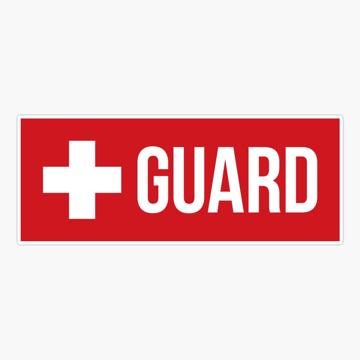 Onim Lifeguard White Lettering Sticker, Phone Decal Water Bottle ...