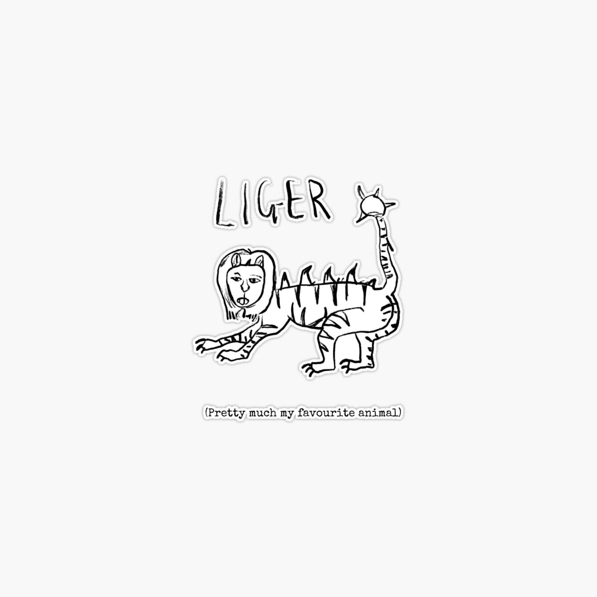 Onim Liger (Napoleon Dynamite) Sticker, Phone Decal Water Bottle ...