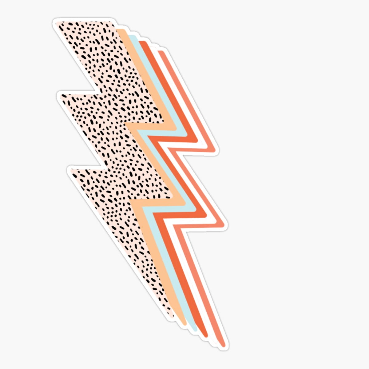 Onim Lightning Bolt - Aesthetic Red Sticker, Phone Decal Water Bottle ...