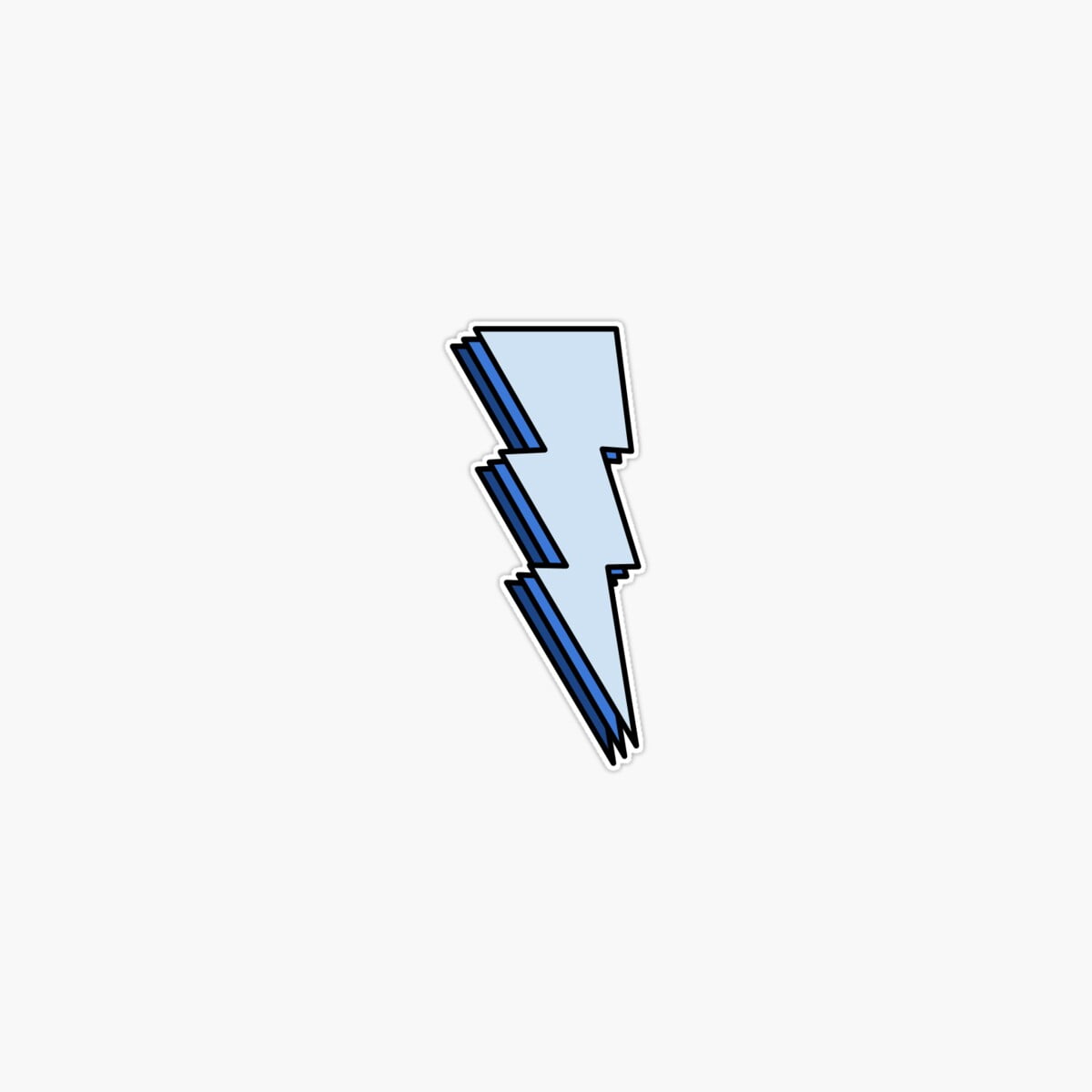 Onim Lightning Bolt- Blue Sticker, Phone Decal Water Bottle Stickers ...