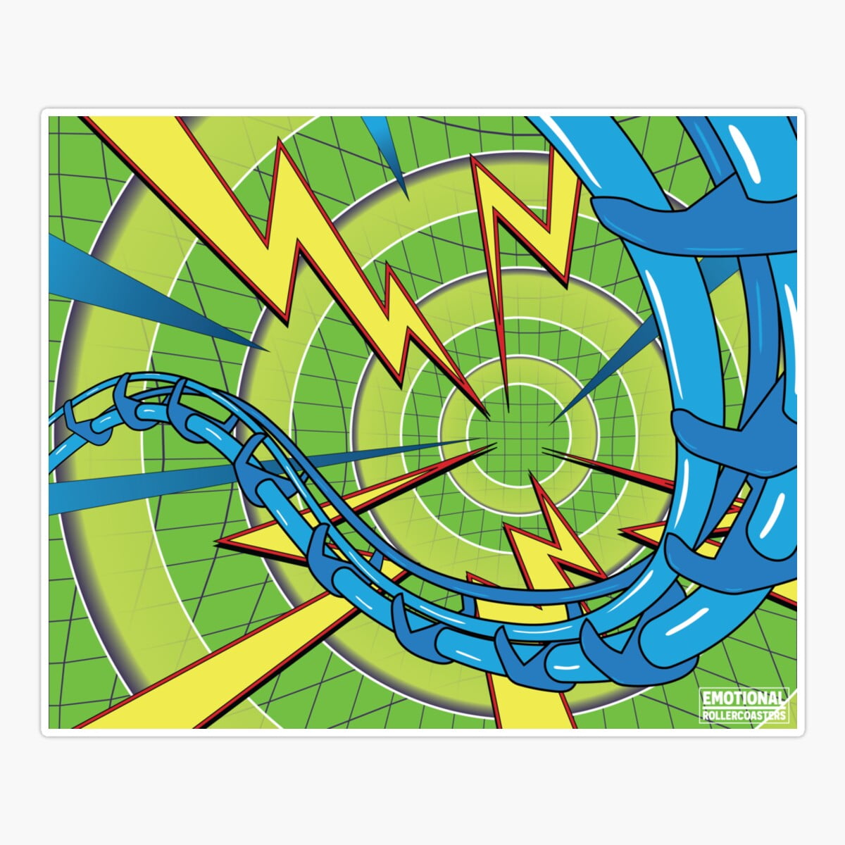 Onim Lightning Run Electric Pulse Sticker, Phone Decal Water Bottle ...