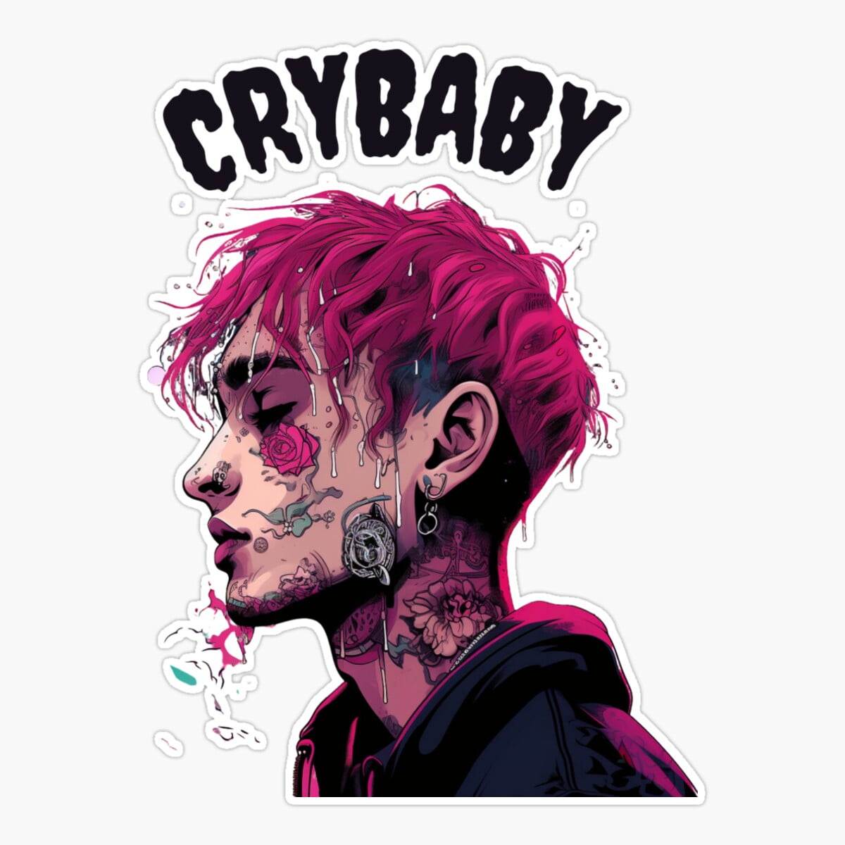 Onim Lil Peep Influence Sticker, Phone Decal Water Bottle Stickers Car ...