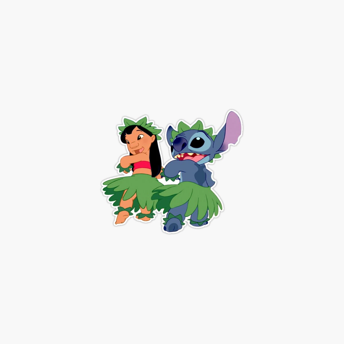 Onim Lilo And Stitch Hula Sticker Sticker, Phone Decal Water Bottle ...