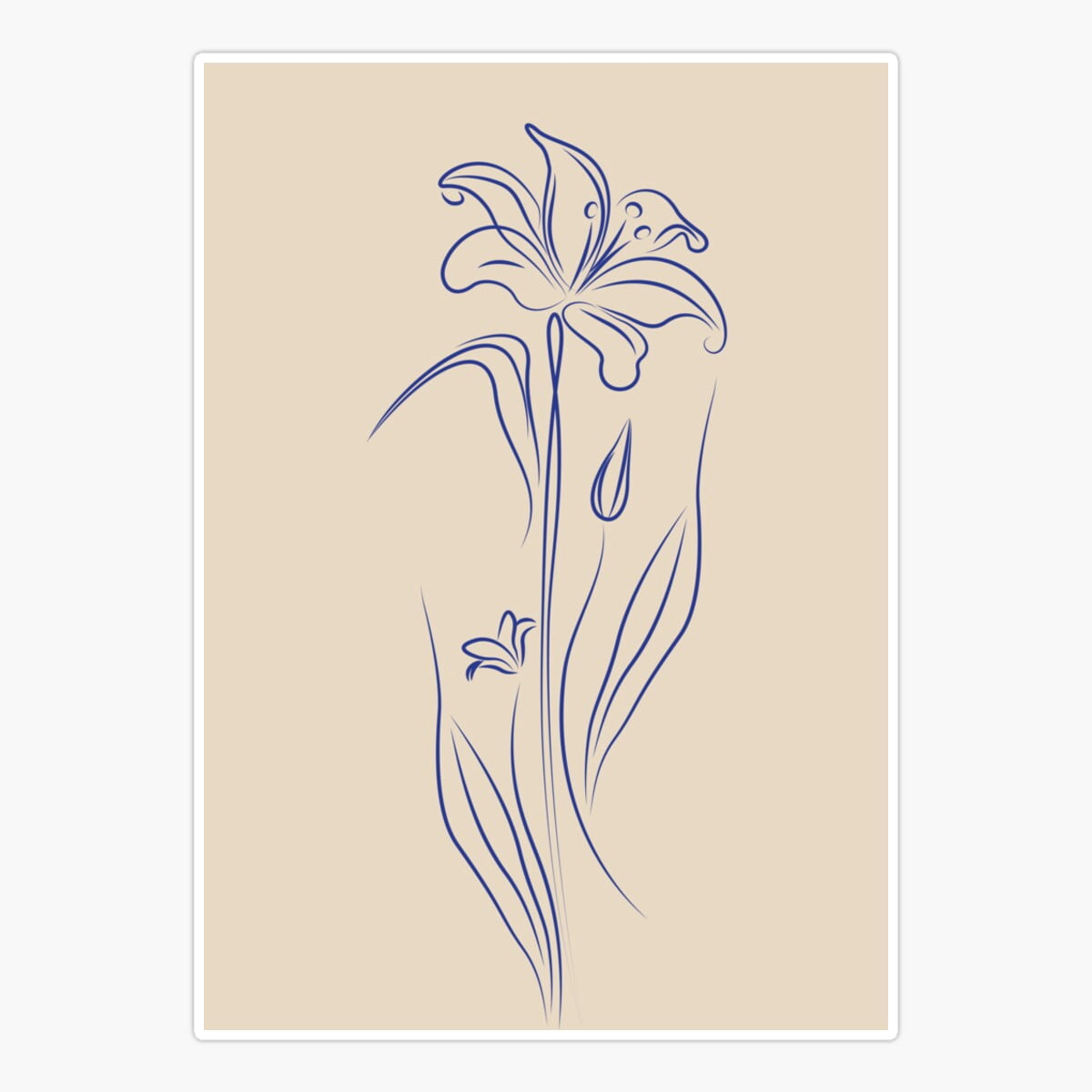 Onim Lily – Beauty And Freshness In Digital Art Sticker, Phone Decal ...