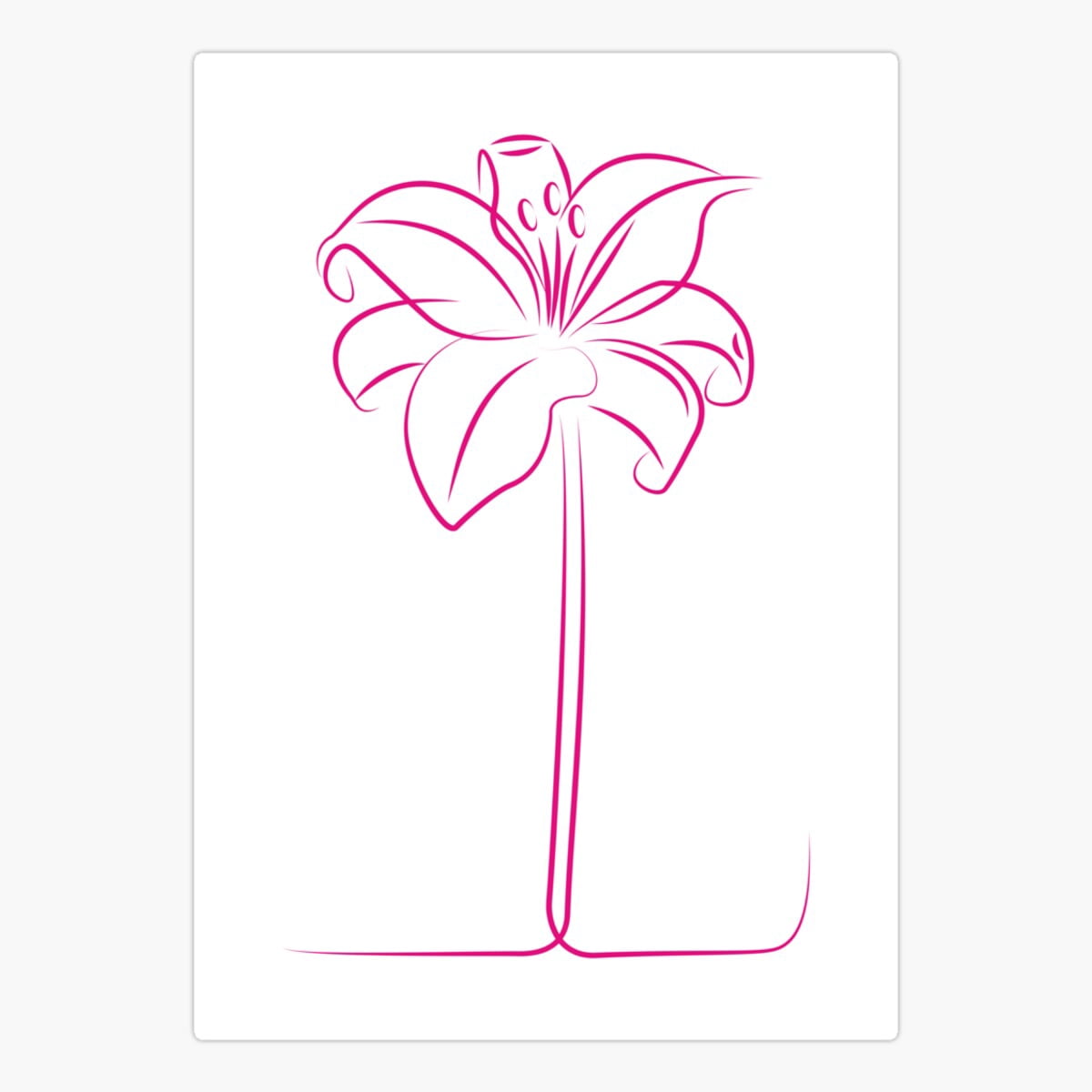 Onim Lily – Nature And Harmony In Digital Art Sticker, Phone Decal ...