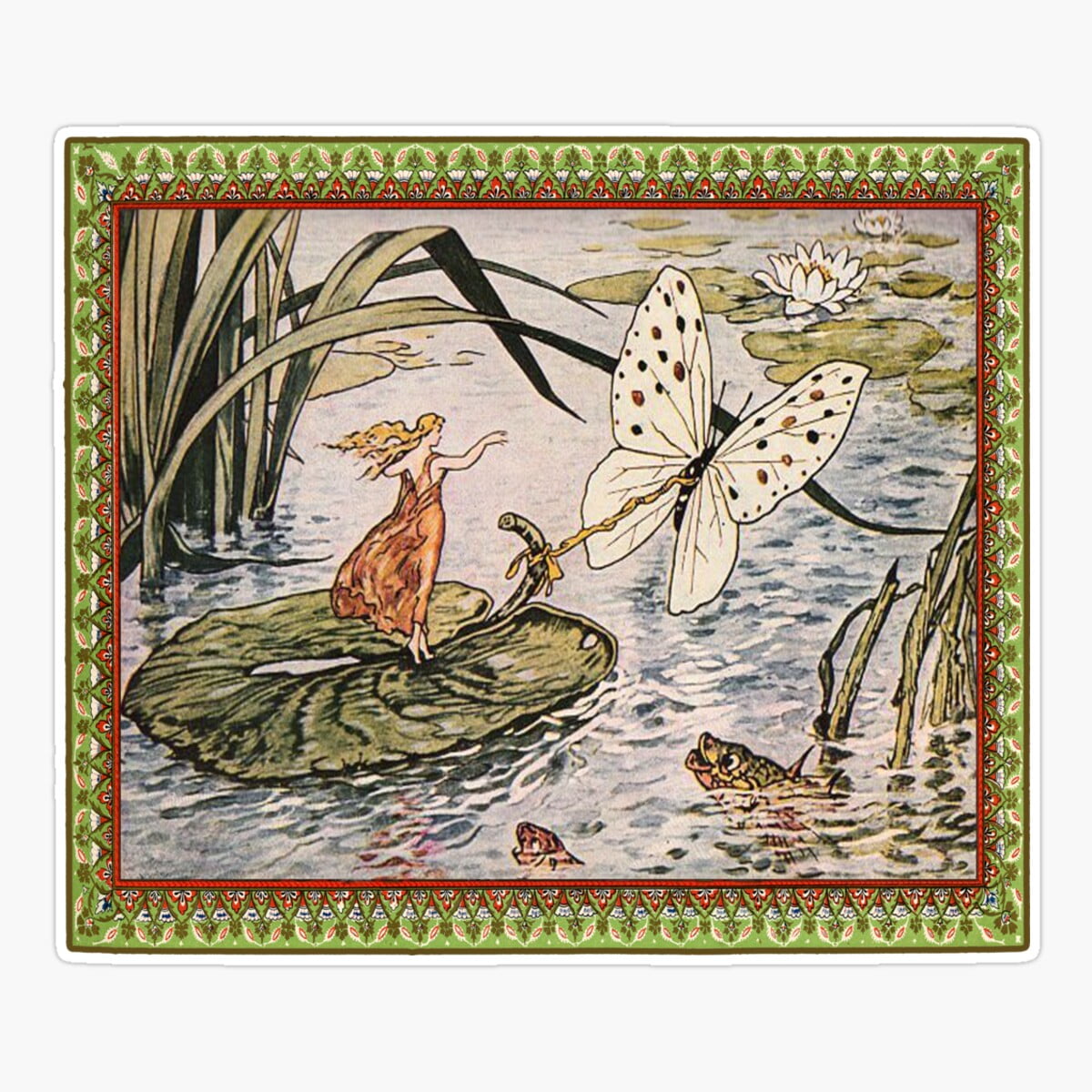 Onim Lily Pad Fairy Sticker, Phone Decal Water Bottle Stickers Car ...