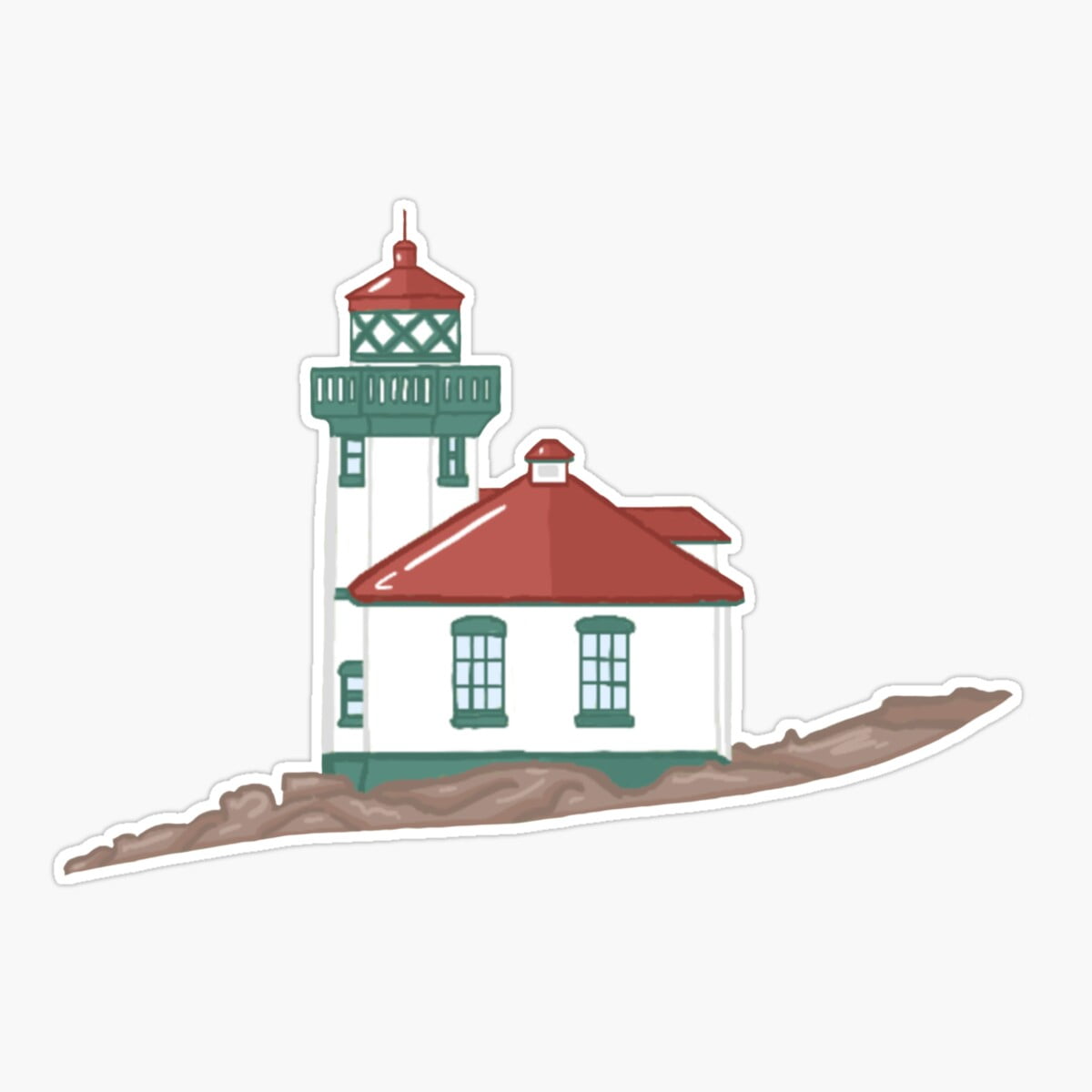 Onim Lime Kiln Lighthouse Sticker, Phone Decal Water Bottle Stickers ...