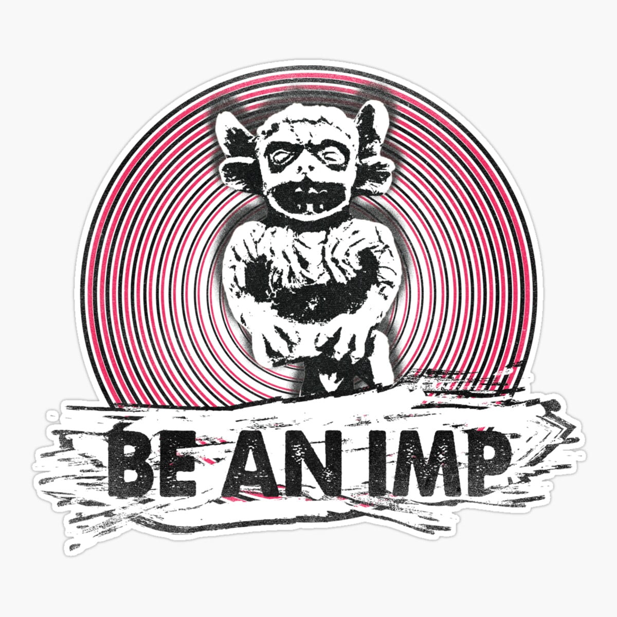 Onim Lincoln Imp - Be An Imp - Punk Demon Sticker, Phone Decal Water ...
