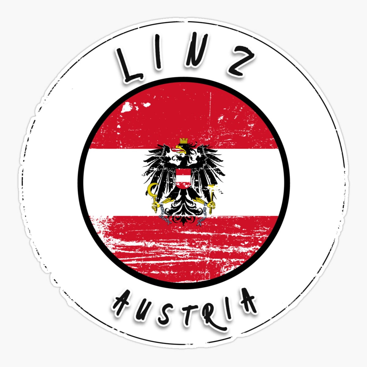 Onim Linz Austria Vintage Sticker, Phone Decal Water Bottle Stickers ...