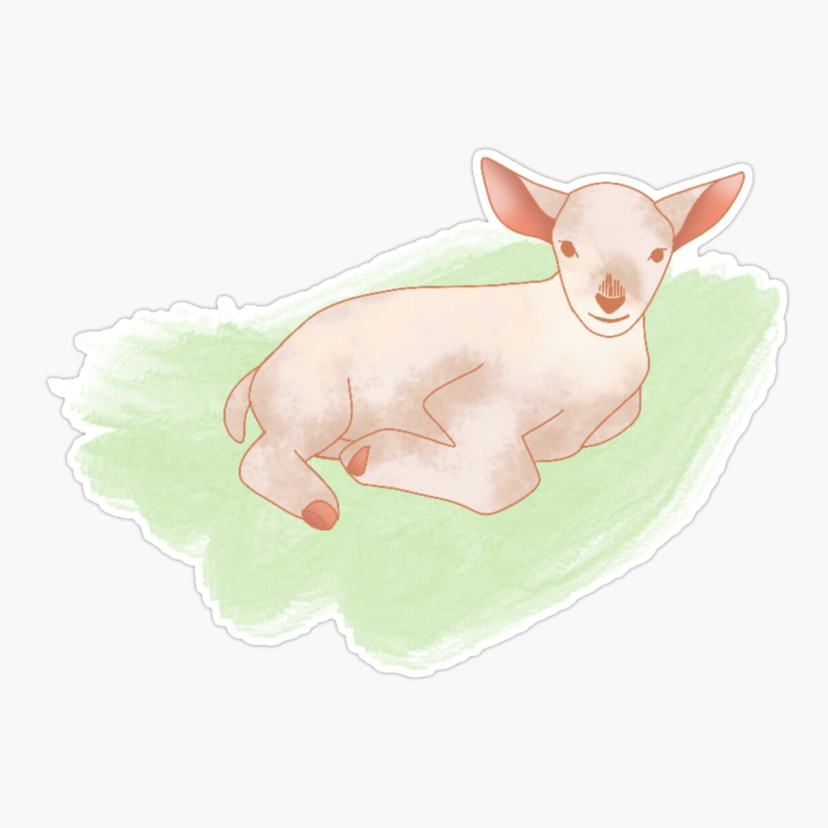Onim Little Lamb Sticker, Phone Decal Water Bottle Stickers Car Decals ...