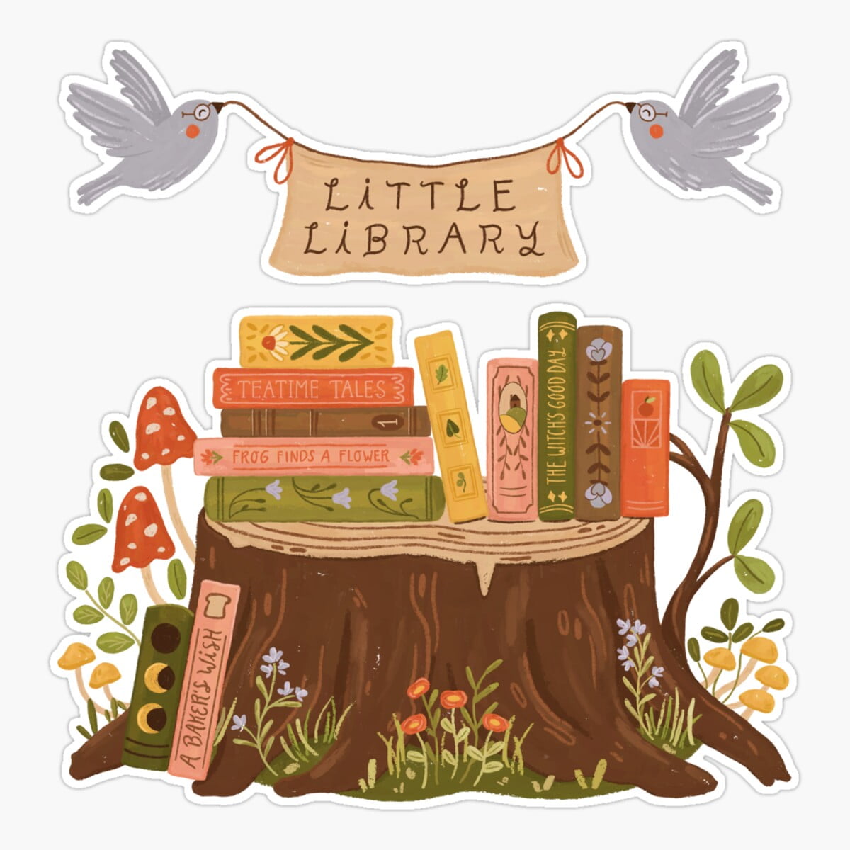 Onim Little Library Sticker, Phone Decal Water Bottle Stickers Car ...