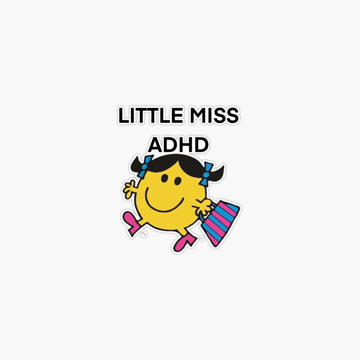 Onim Little Miss Adhd Sticker, Phone Decal Water Bottle Stickers Car ...