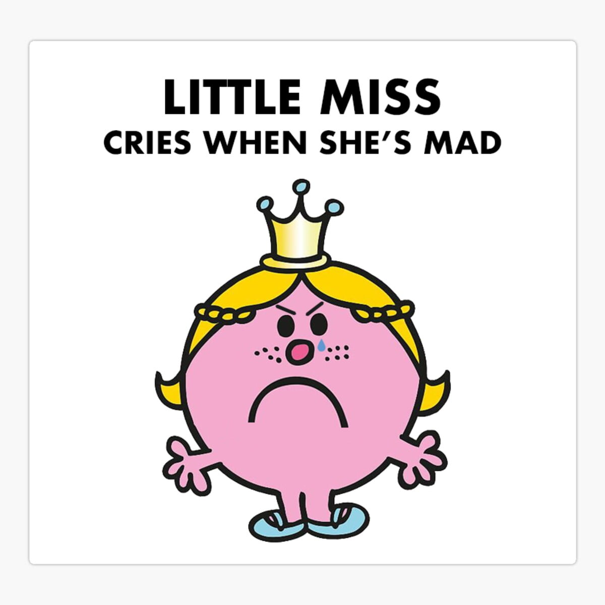 Onim Little Miss Cries Whe She'S Mad Sticker, Phone Decal Water Bottle ...