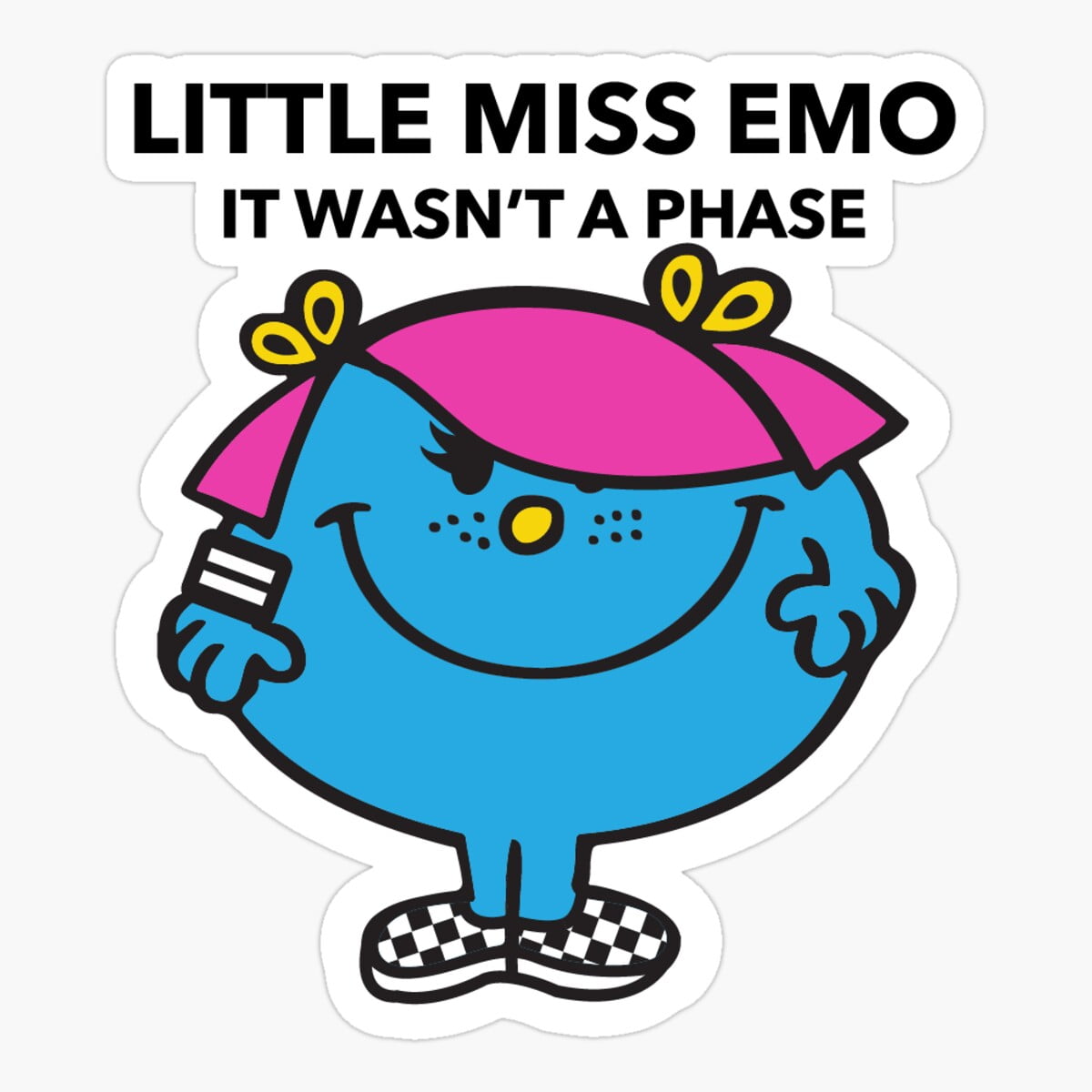 Onim Little Miss Emo Sticker, Phone Decal Water Bottle Stickers Car ...
