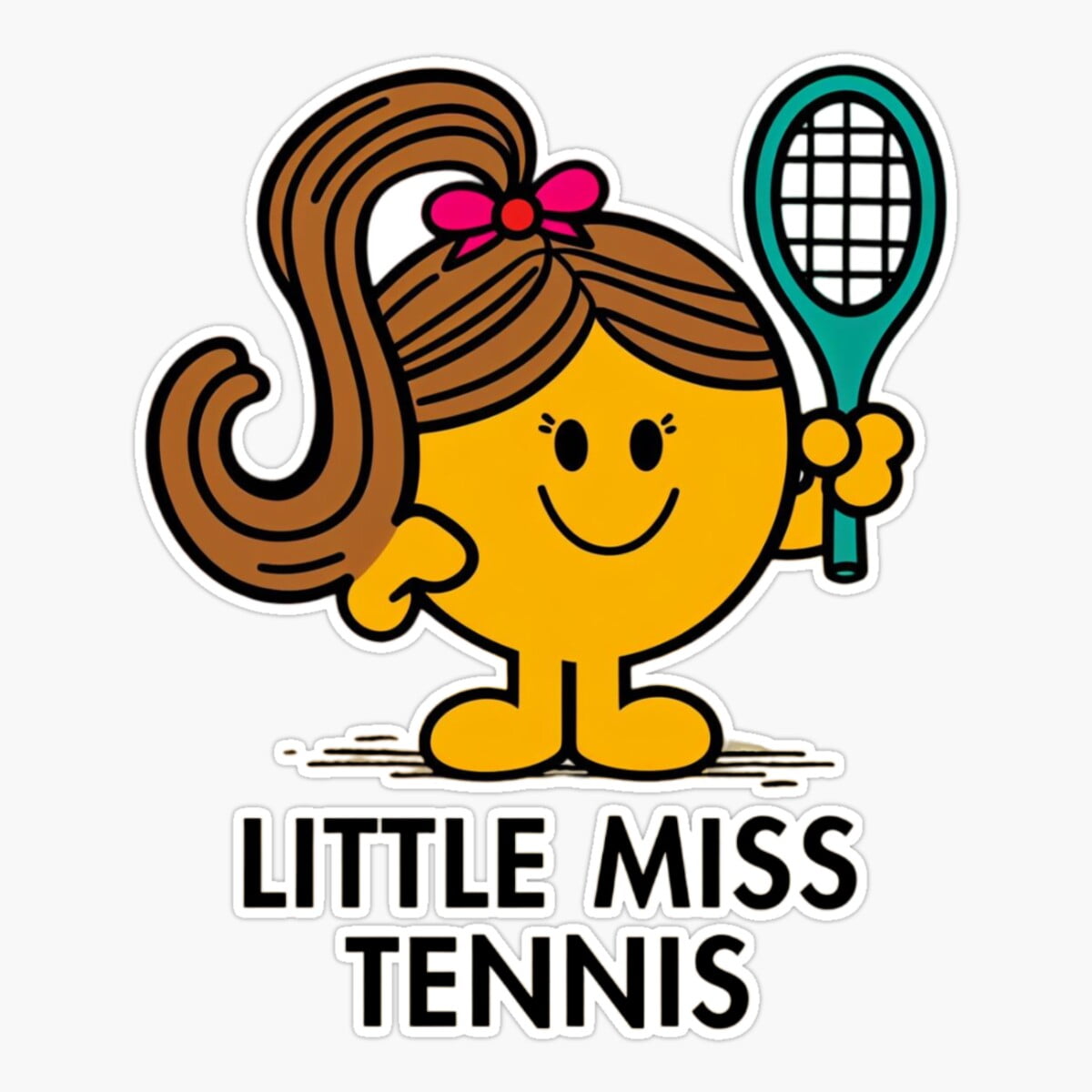 Onim Little Miss Tennis Sticker, Phone Decal Water Bottle Stickers Car ...