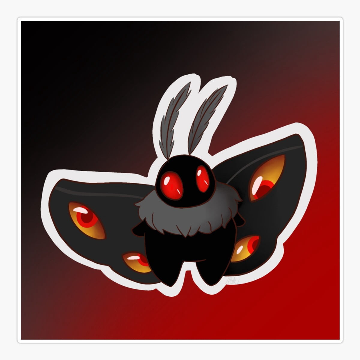 Onim Little Moth Man Sticker, Phone Decal Water Bottle Stickers Car ...