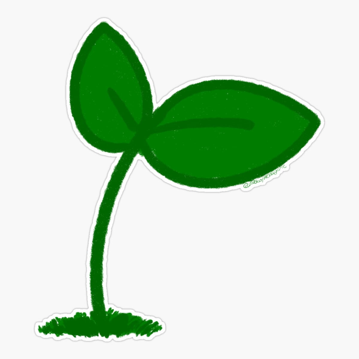 Onim Little Sprout | Digital Art Sticker, Phone Decal Water Bottle ...