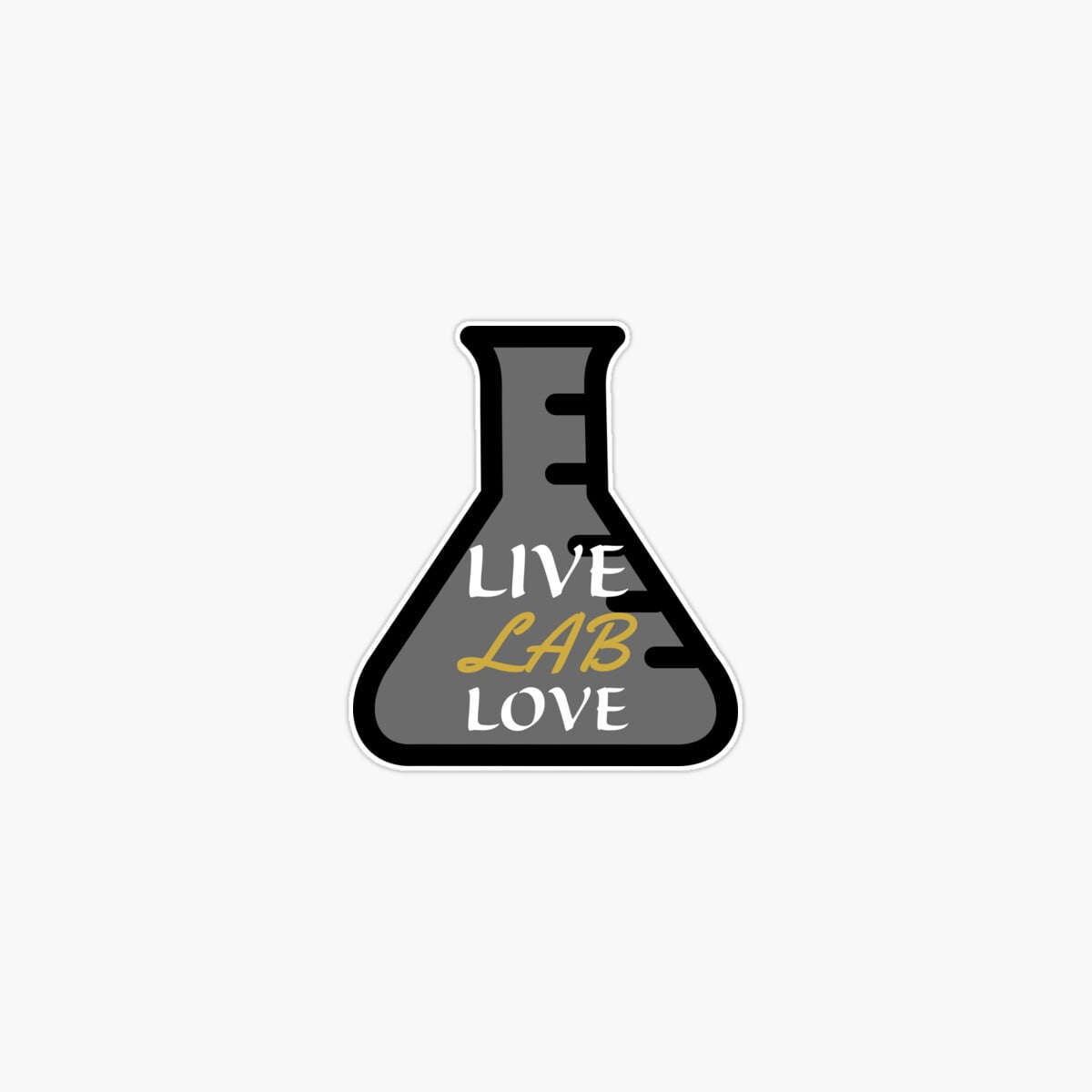 Onim Live Lab Love Beaker Sticker - Walmart.com