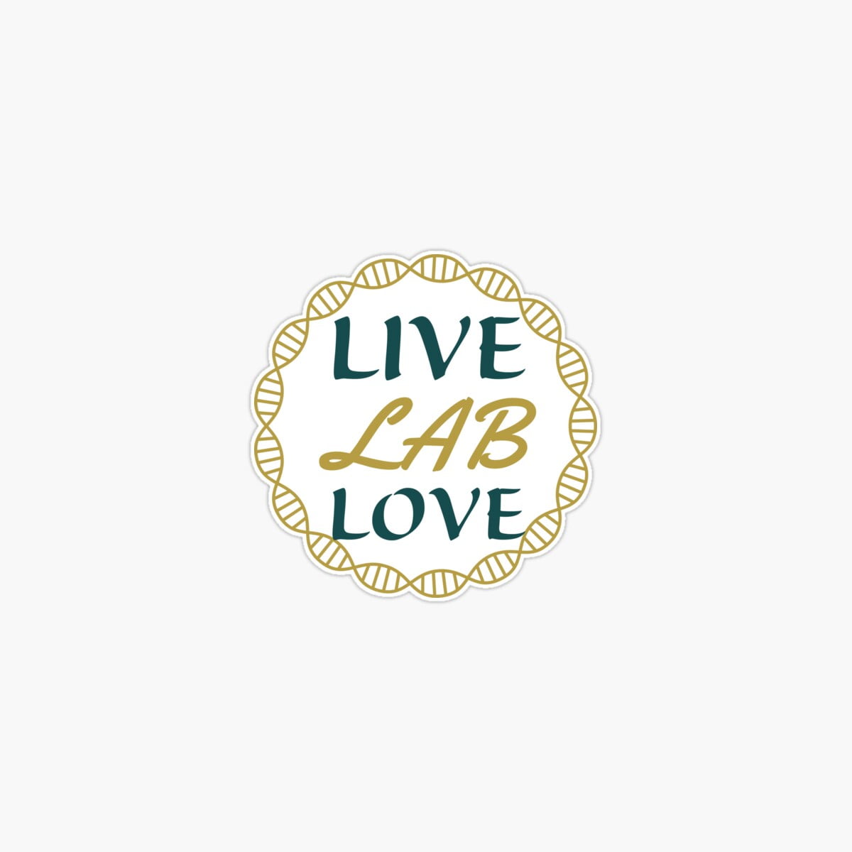 Onim Live Lab Love DNA (Gold and Silver) Sticker - Walmart.com