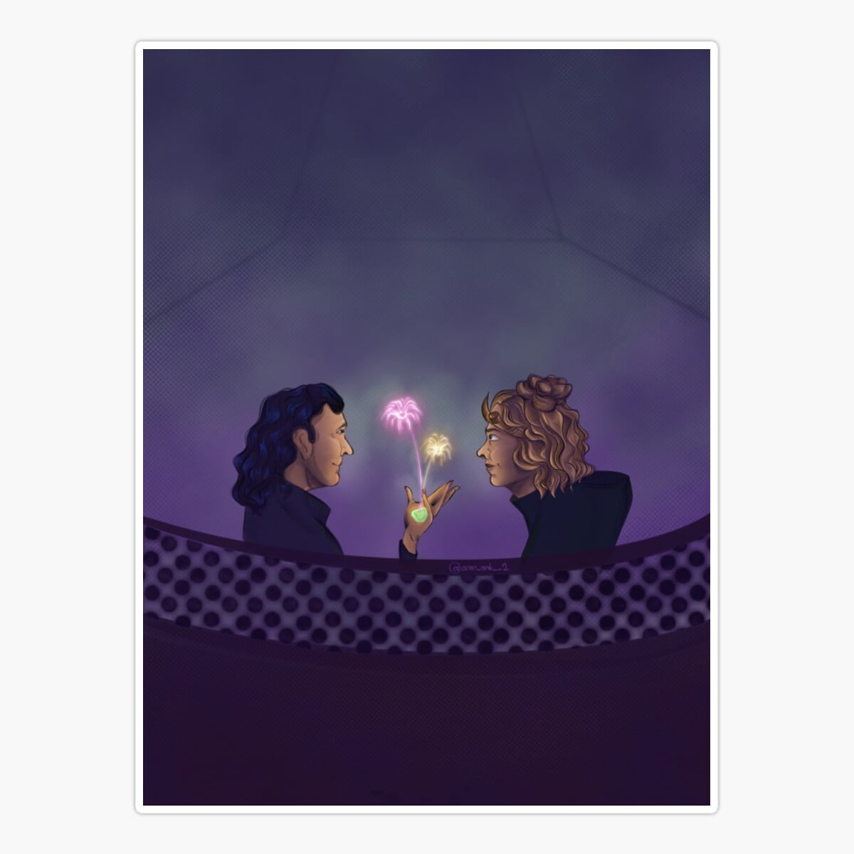 Onim Loki Variants With Fireworks Sticker, Phone Decal Water Bottle ...