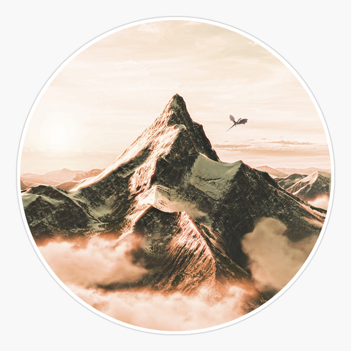 Onim Lonely Mountain Sticker, Phone Decal Water Bottle Stickers Car ...