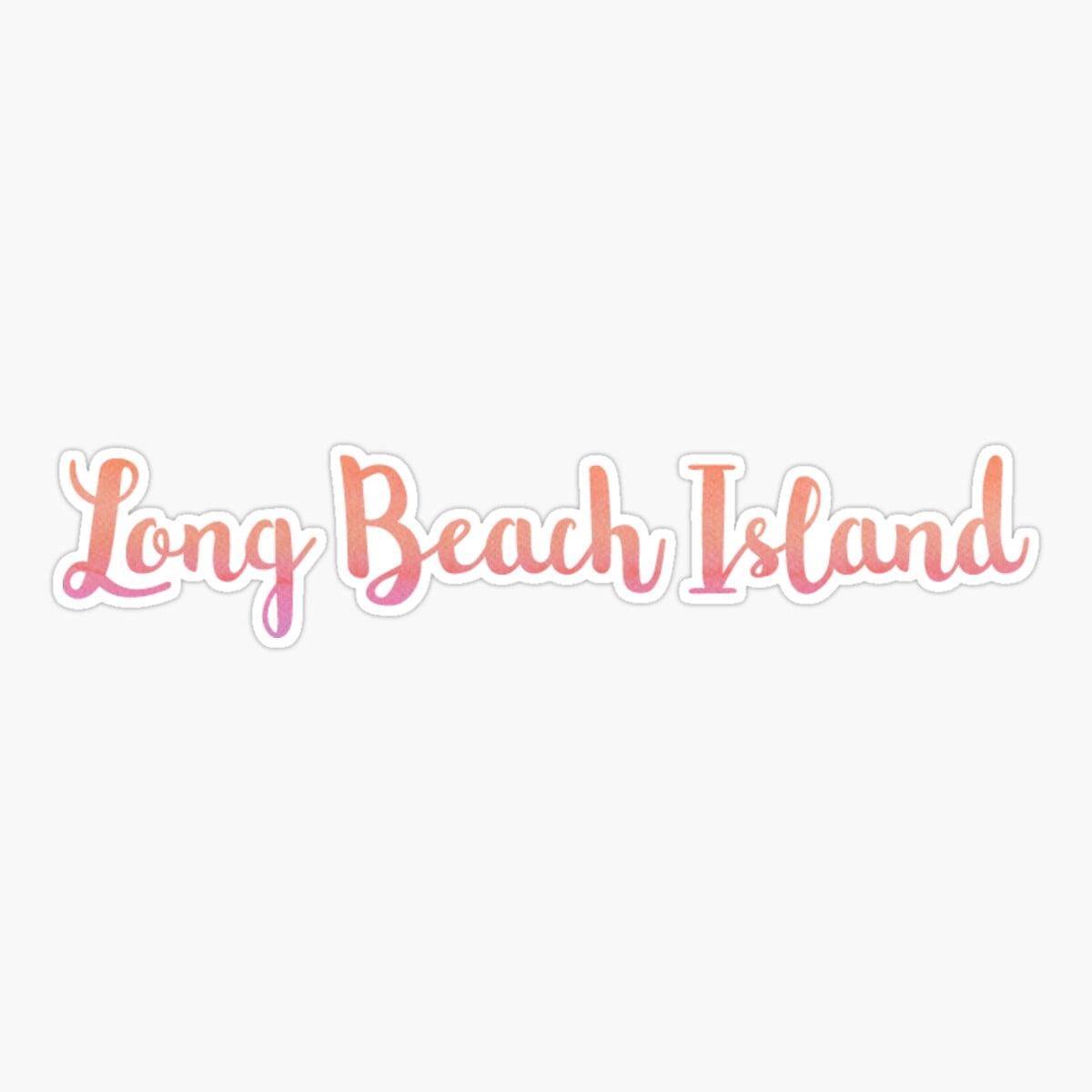 Onim Long Beach Island Sticker, Phone Decal Water Bottle Stickers Car ...