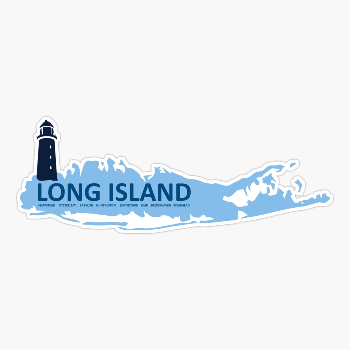 Onim Long Island - New York. Sticker, Phone Decal Water Bottle Stickers ...