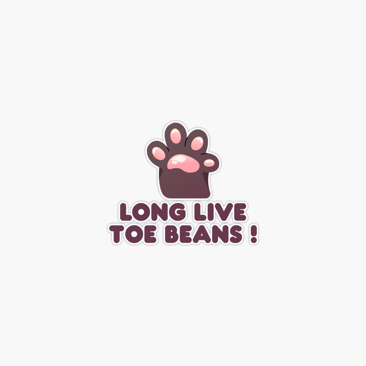 Onim Long Live Toe Beans Sticker - Walmart.com