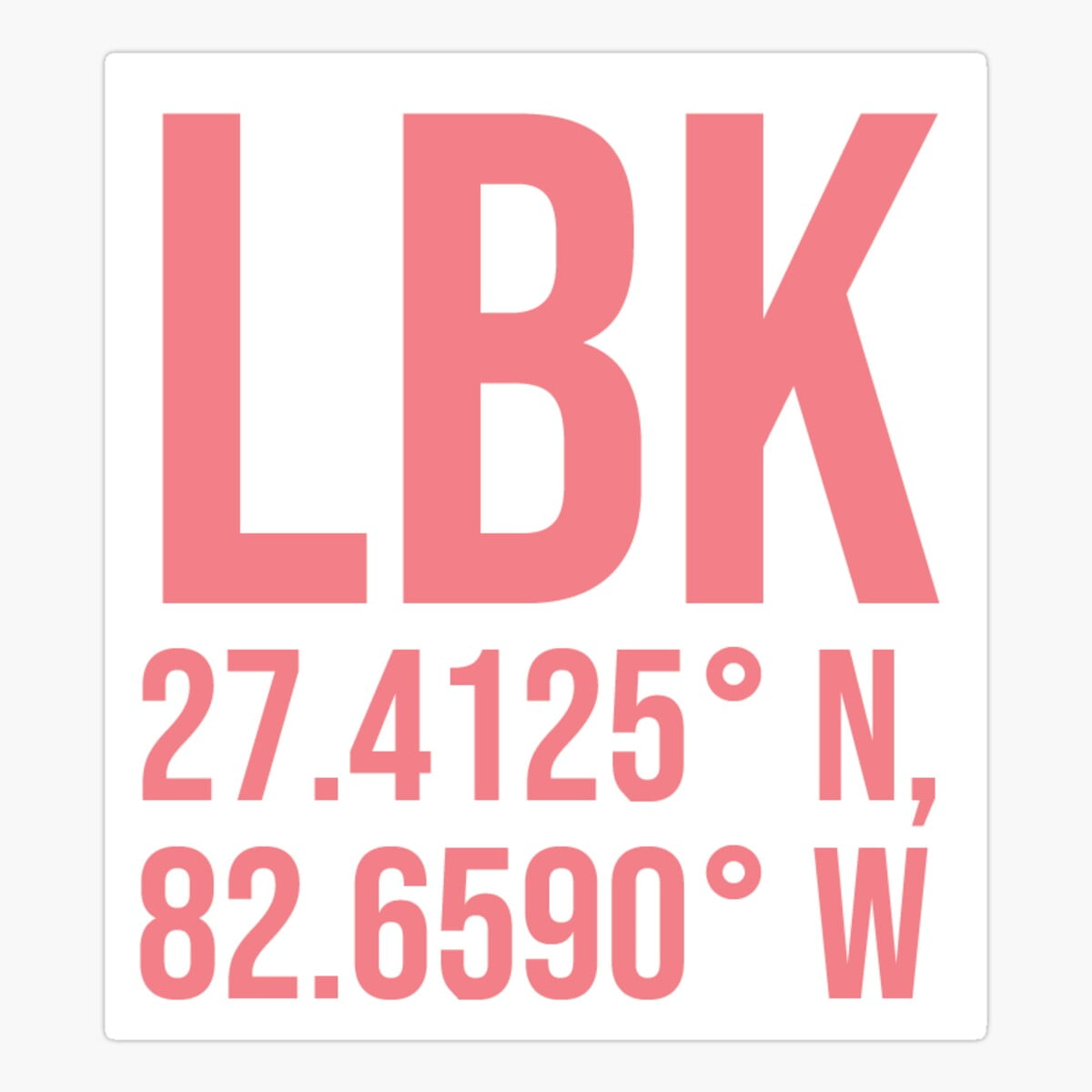 Onim Longboat Key Lbk Sticker Sticker, Phone Decal Water Bottle ...