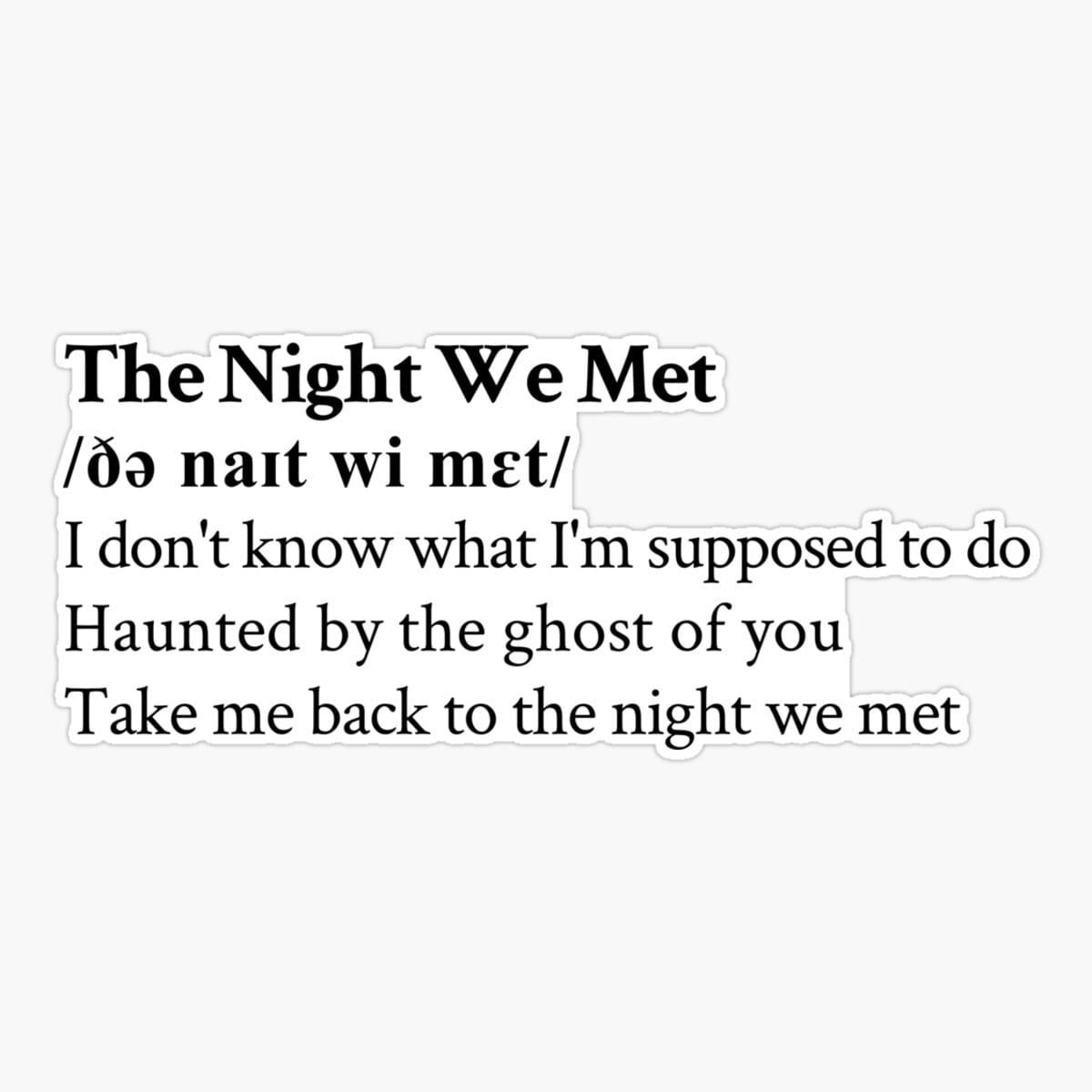 Onim Lord Huron Aesthetic Quote Lyrics Indie Rock Sticker, Phone Decal ...