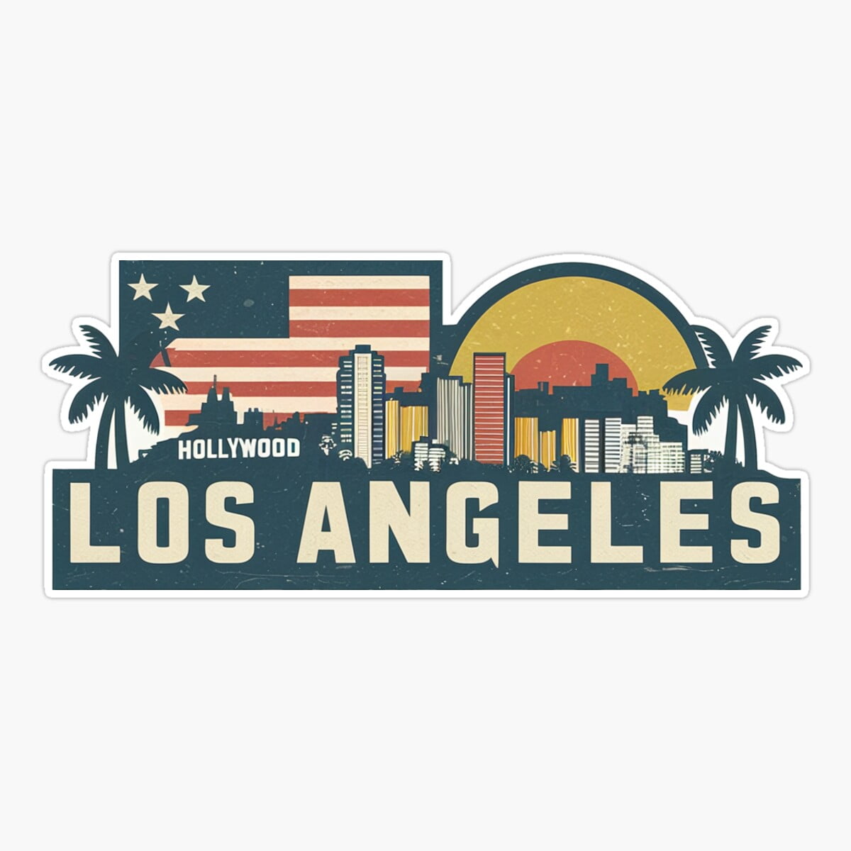 Onim Los Angeles, California Logo Emblem Sticker, Phone Decal Water ...