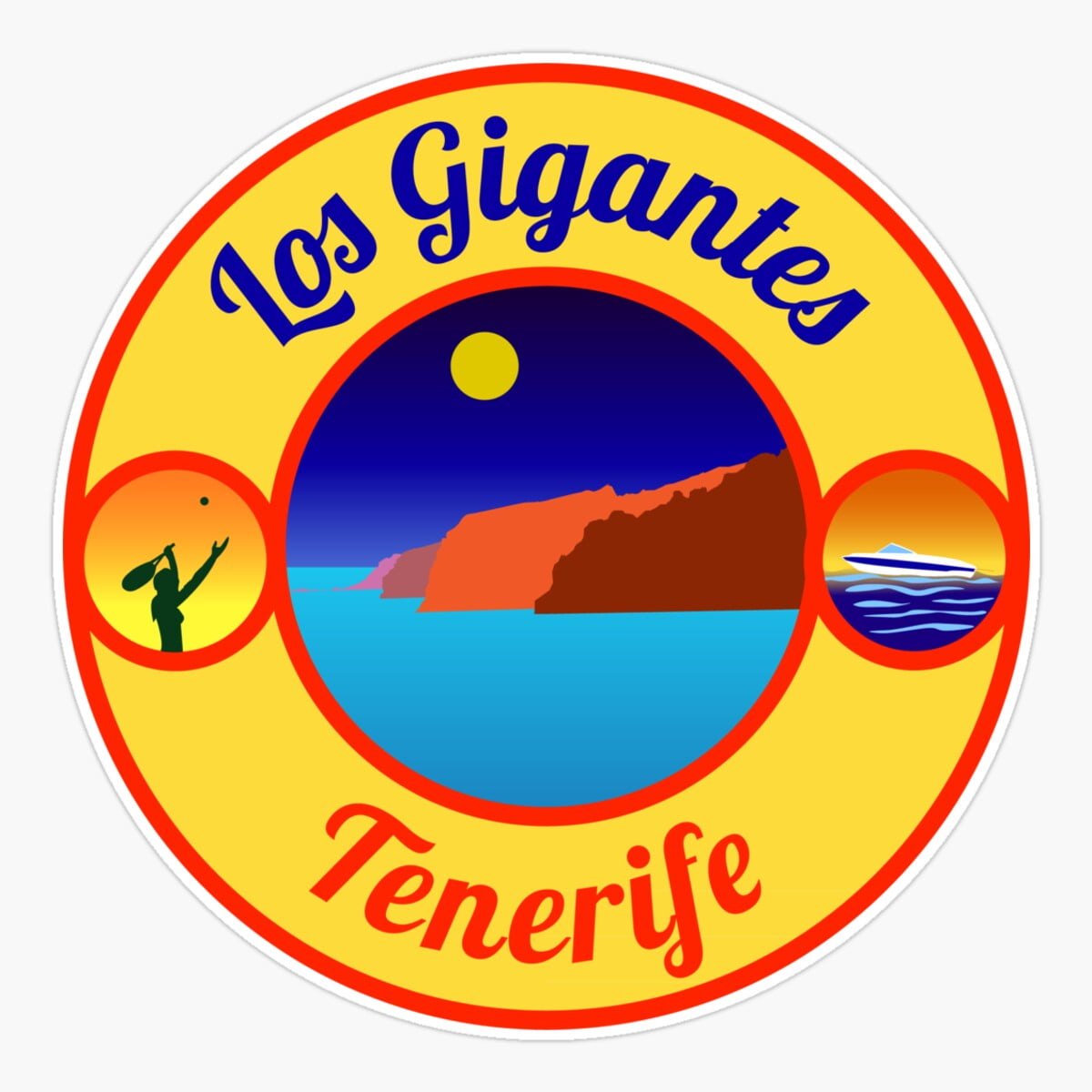 Onim Los Gigantes, Tenerife Sticker, Phone Decal Water Bottle Stickers ...